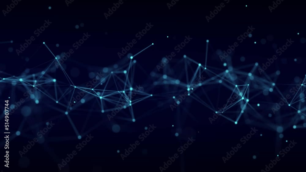 Futuristic global network connection structure. Cyber security digital data flow. Science ...