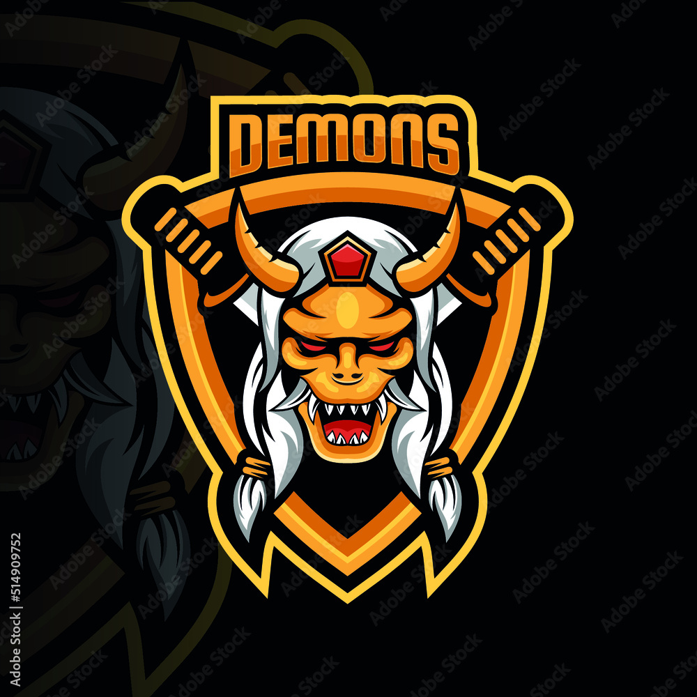 Demons Mascot Logo Esport Logo Team stock images Stock Vector | Adobe Stock