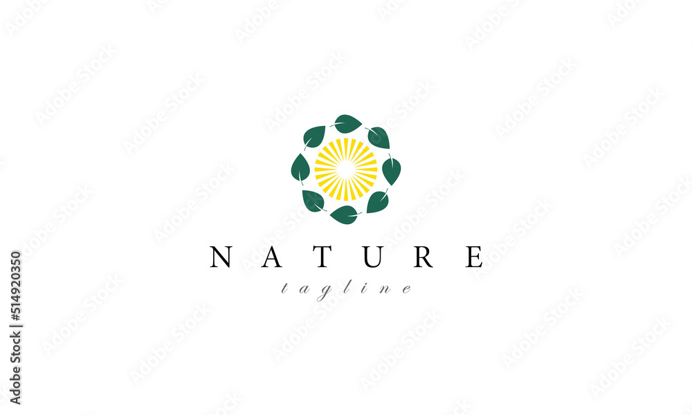 Nature elements logo design concept. Agriculture, gardening, nature ...