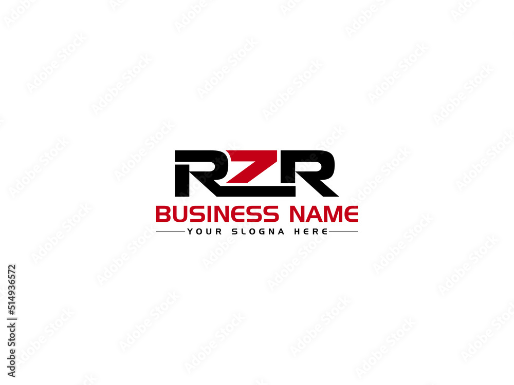 Modern RZR Logo Icon, Creative RZ r z r Logo Letter Vector Art With ...