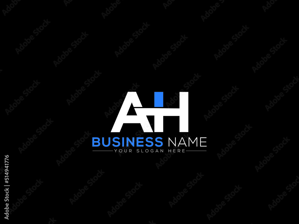 Vetor de Premium AH Logo Letter, Colorful Ah ha Logo Icon Vector Art ...