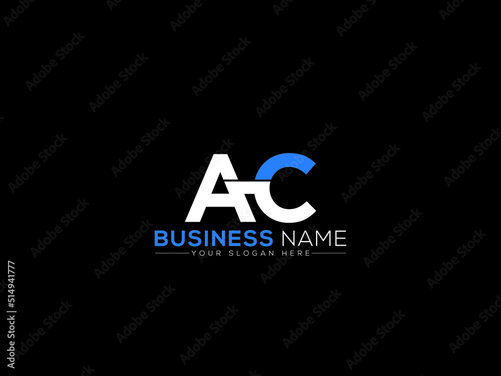 Premium AC Logo Letter, Colorful Ac ca Logo Icon Vector Art With White ...