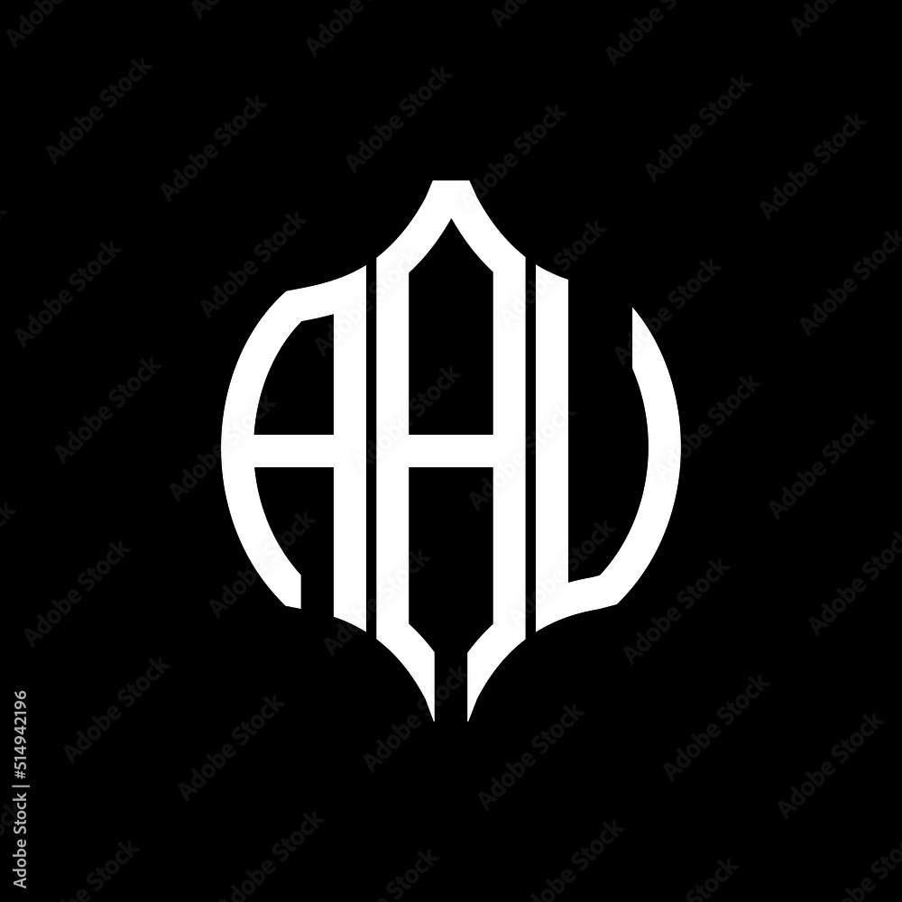 AAV letter logo. AAV best black background vector image. AAV Monogram ...
