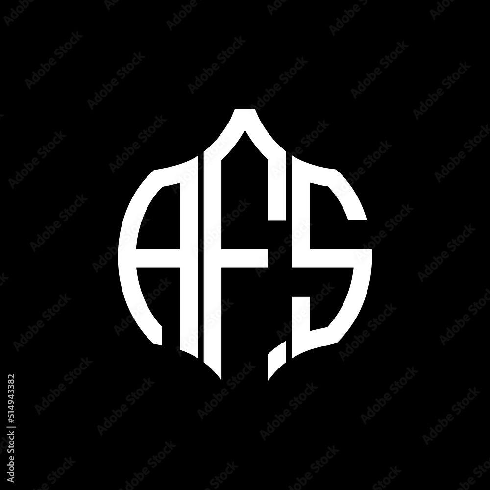 AFS letter logo. AFS best black background vector image. AFS Monogram ...