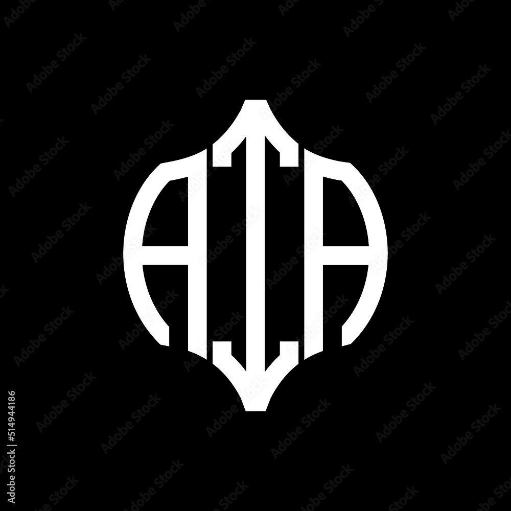 AIA letter logo. AIA best black background vector image. AIA Monogram ...