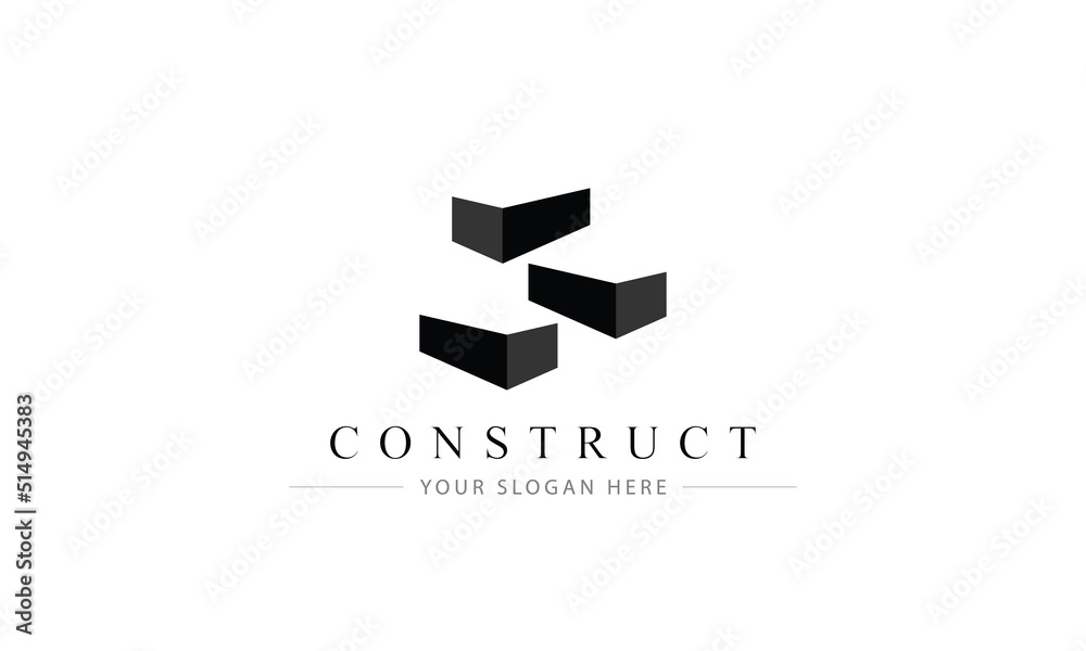 Modern construction logo design template. Design for architecture ...