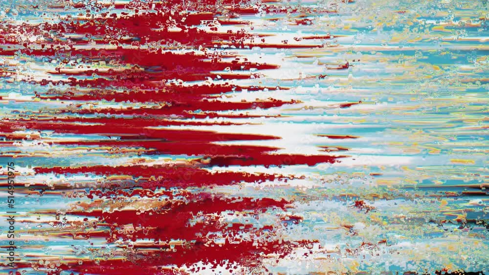 Glitch art. Color static noise. Artifacts transition overlay. Red blue ...