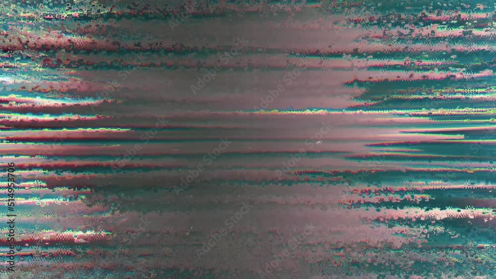 Glitch overlay. Analog static noise. VHS video damage. Blue pink black ...