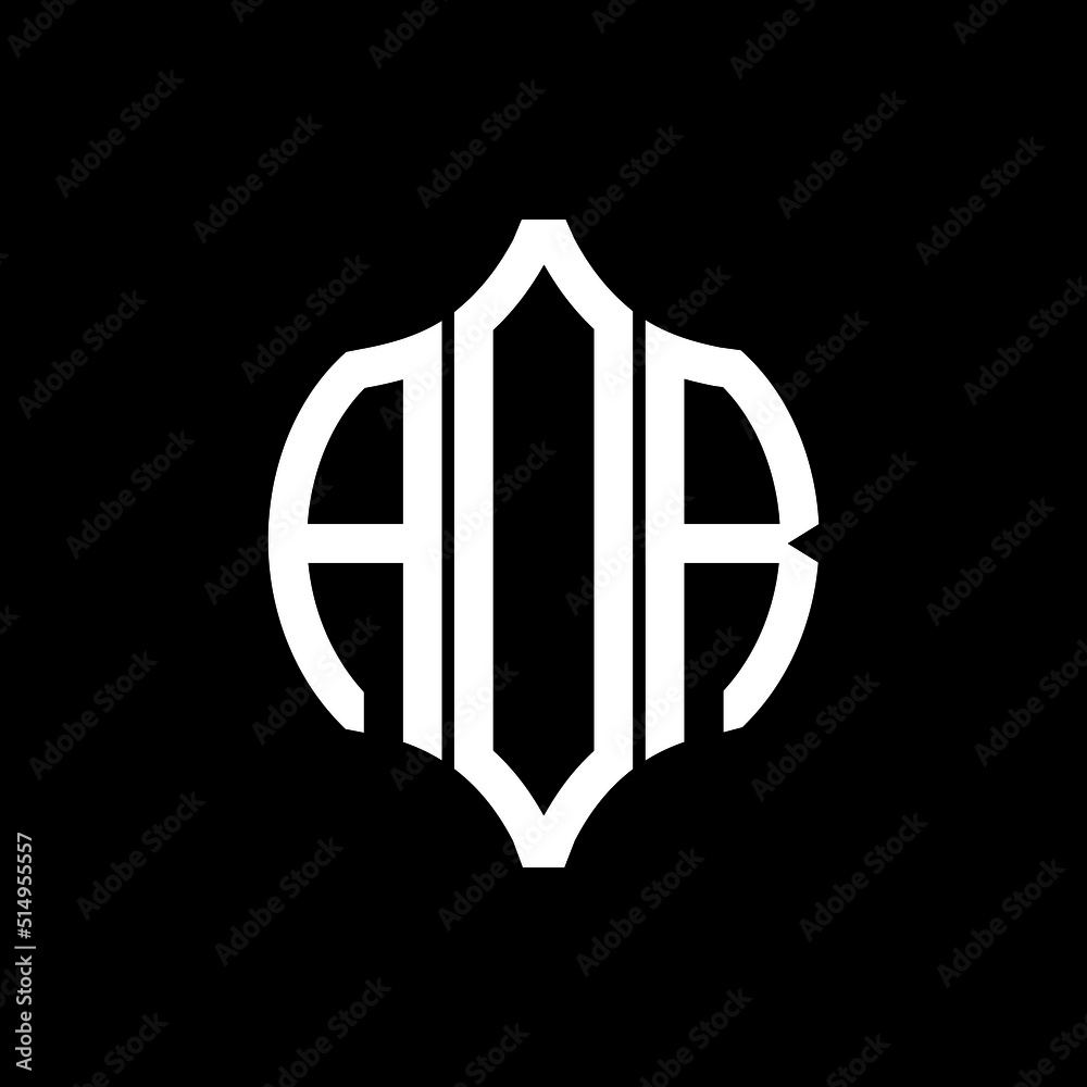 AOR letter logo. AOR best black background vector image. AOR Monogram ...