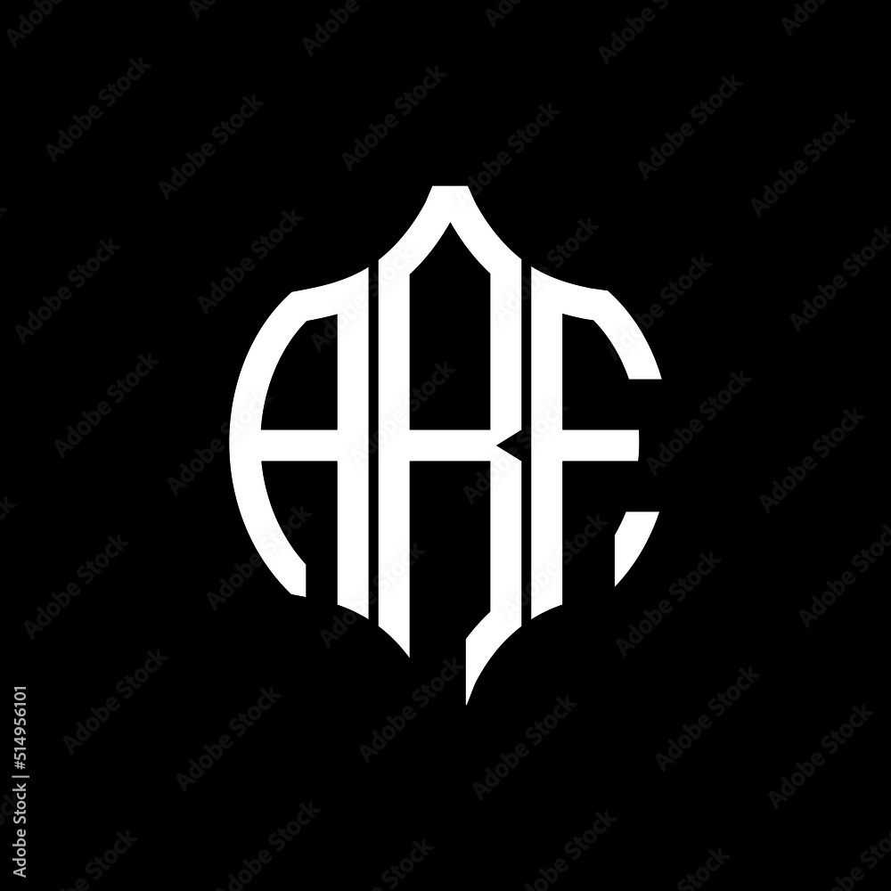 ARF letter logo. ARF best black ground vector image. ARF Monogram logo ...