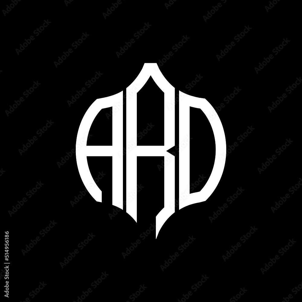 ARO letter logo. ARO best black ground vector image. ARO Monogram logo ...