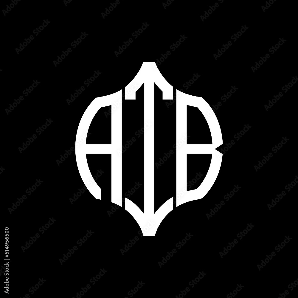 ATB letter logo. ATB best black ground vector image. ATB Monogram logo ...