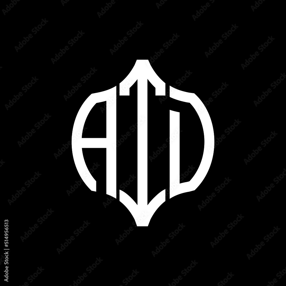 ATD letter logo. ATD best black ground vector image. ATD Monogram logo ...