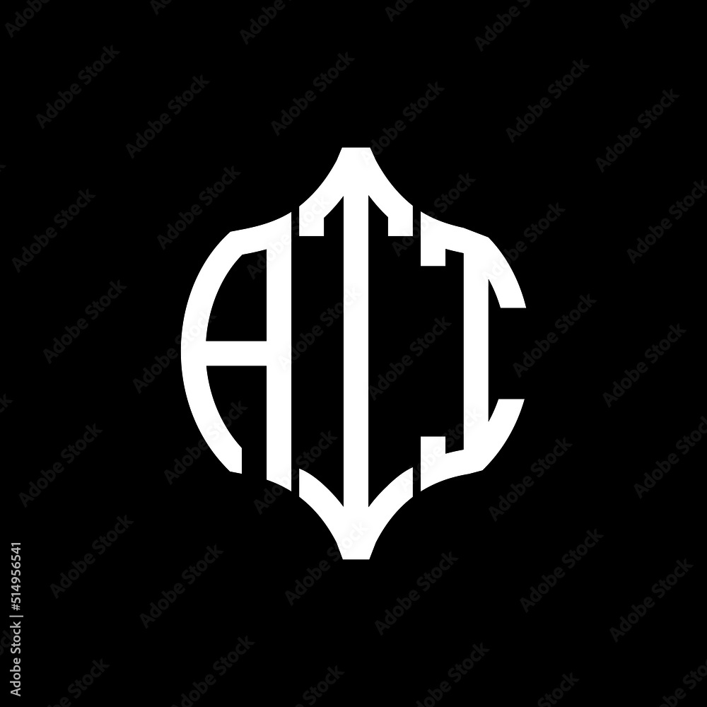 ATI letter logo. ATI best black ground vector image. ATI Monogram logo ...