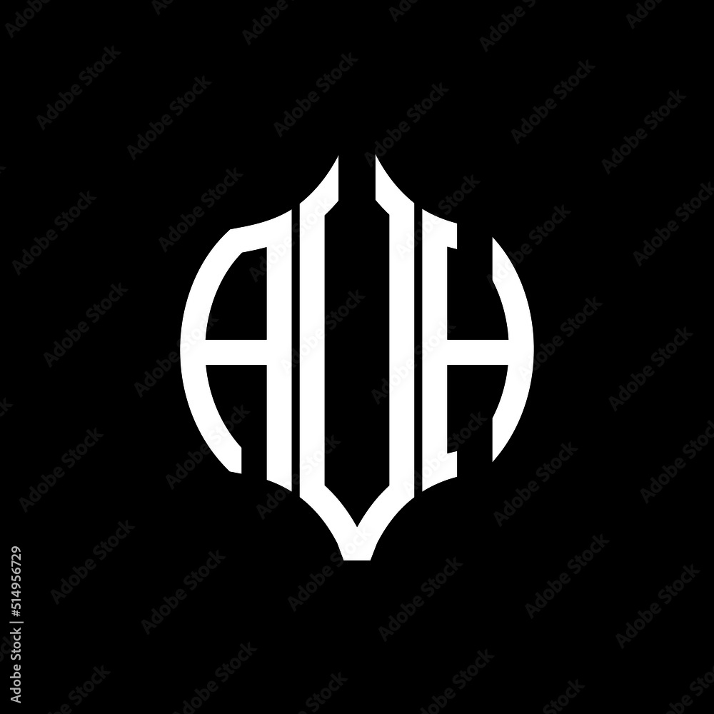 AVH letter logo. AVH best black ground vector image. AVH Monogram logo ...