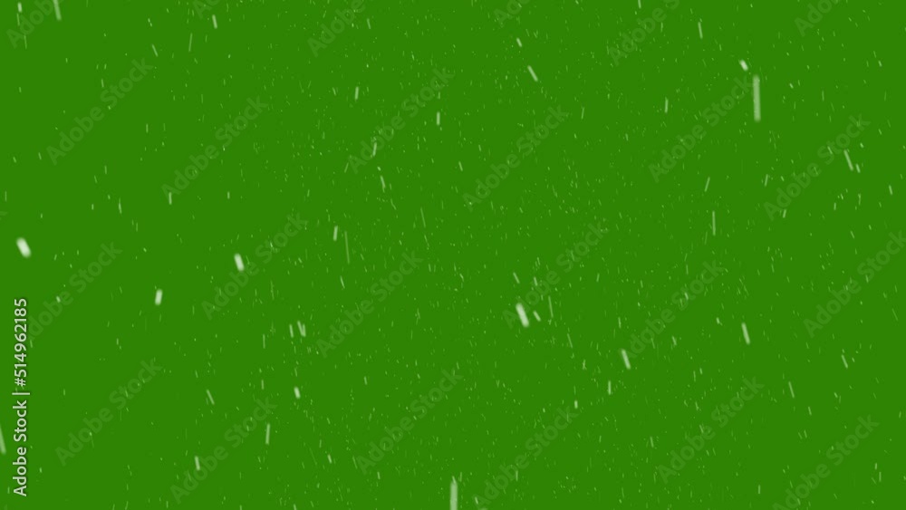 Snow falling on green screen background Stock Video | Adobe Stock