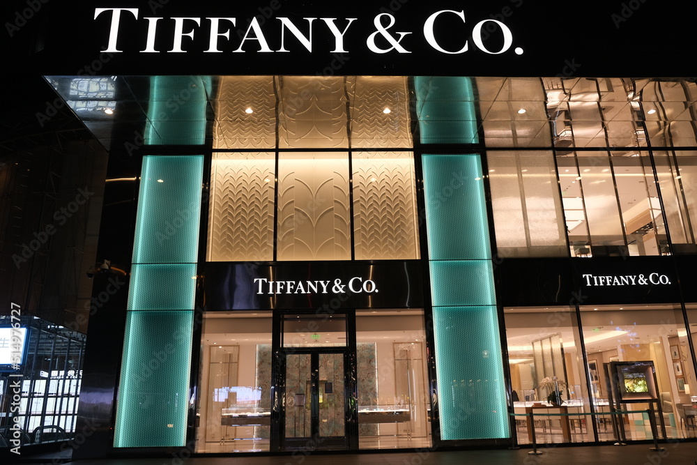 Shanghai,China-June 25th 2022: facade of Tiffany Co. flagship store ...