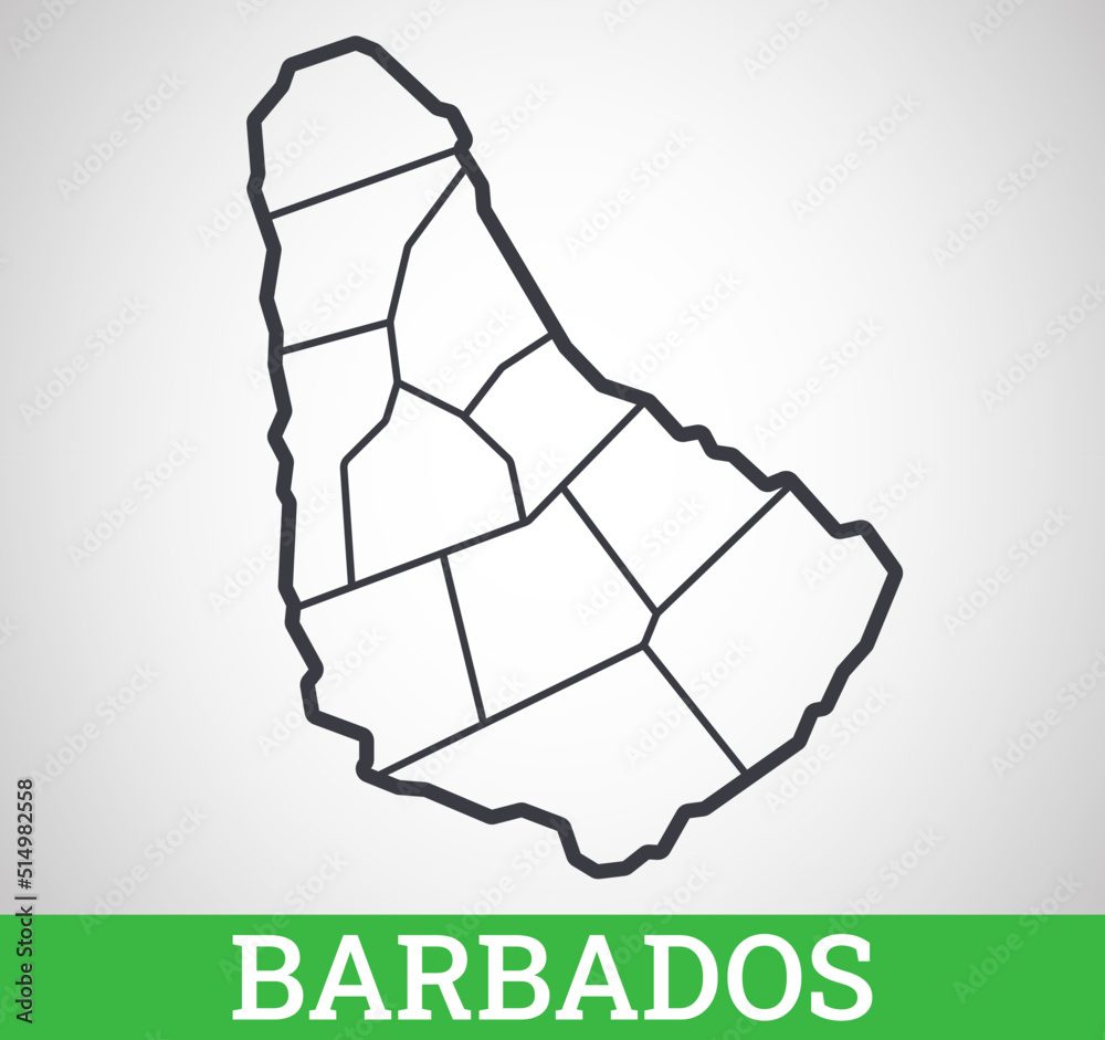 barbados map outline