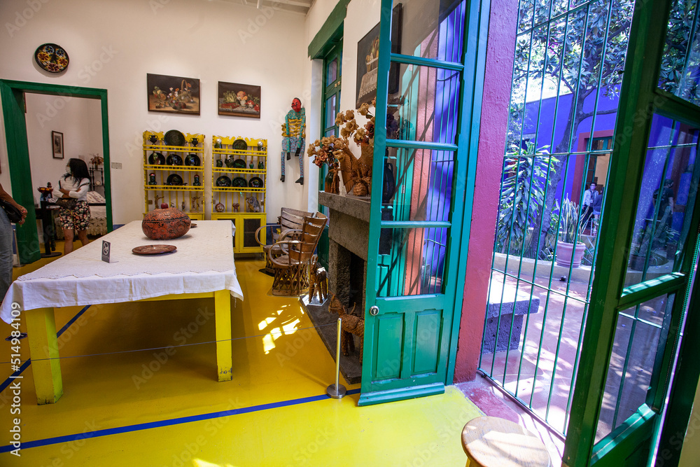 COYOACAN, MEXICO - MARCH 24, 2022: Kitchen in the Blue House (La Casa ...