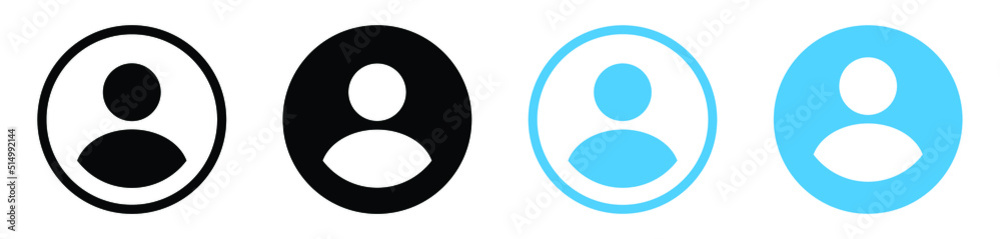 profile user icon, login account sign, male person profile avatar ...