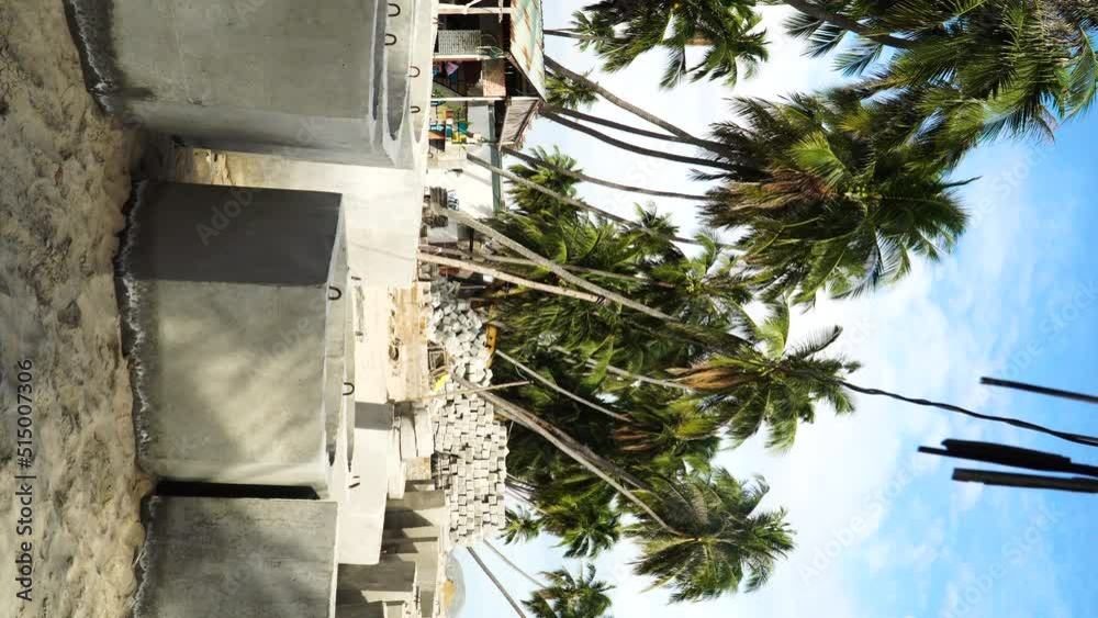 Concrete blocks to save coast from sea level rise and typhoons ...