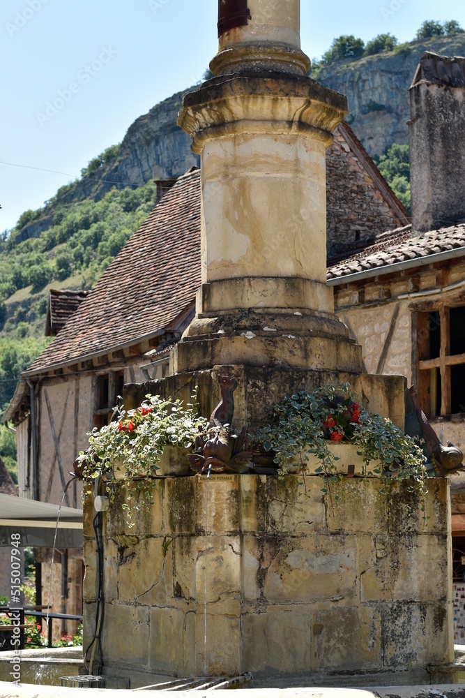 autoire, plus beaux villages de france Stock Photo | Adobe Stock