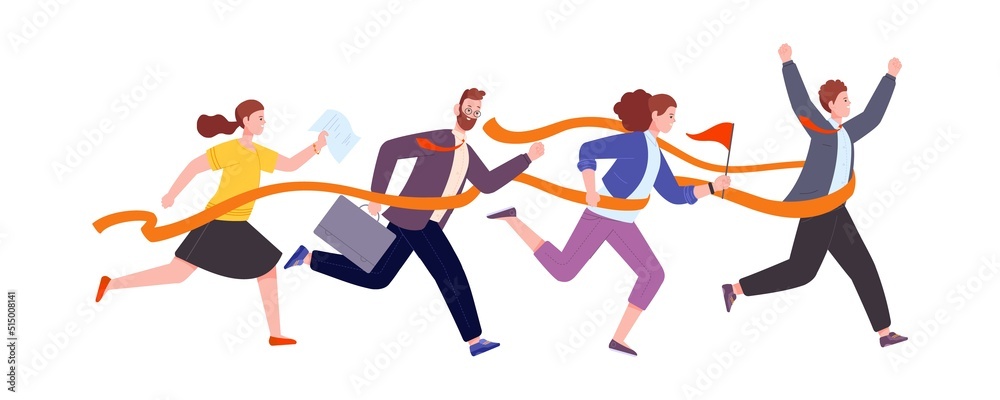 Business team finish. Office teamwork with executive leader on ...