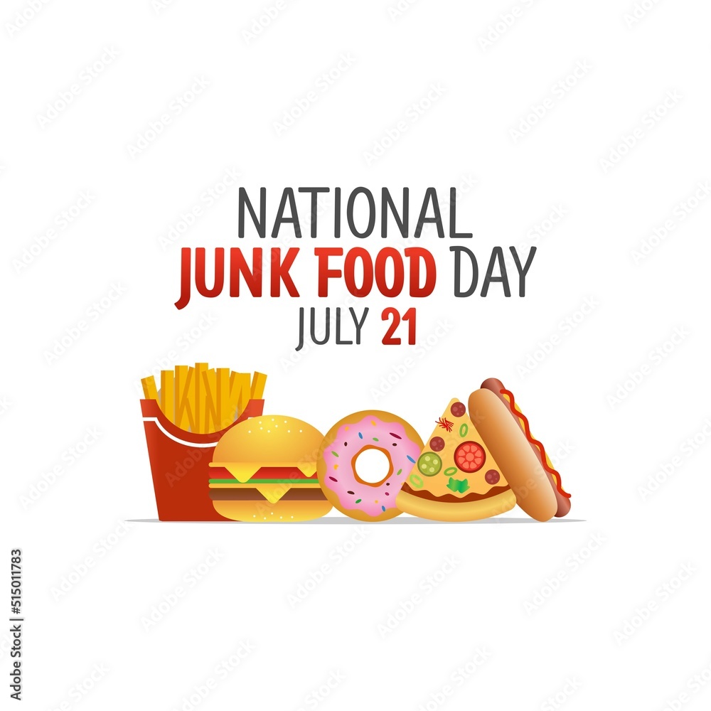 vector graphic of national junk food day good for national junk food ...