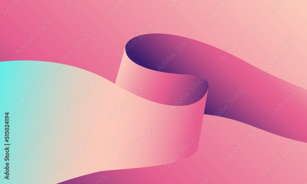 Curved corner paper vector design for poster and print background ...