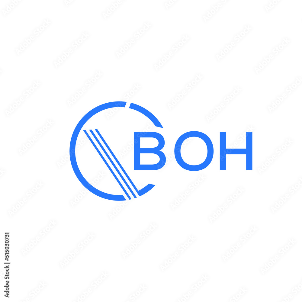 BOH letter initial creative logo design template vector illustration ...