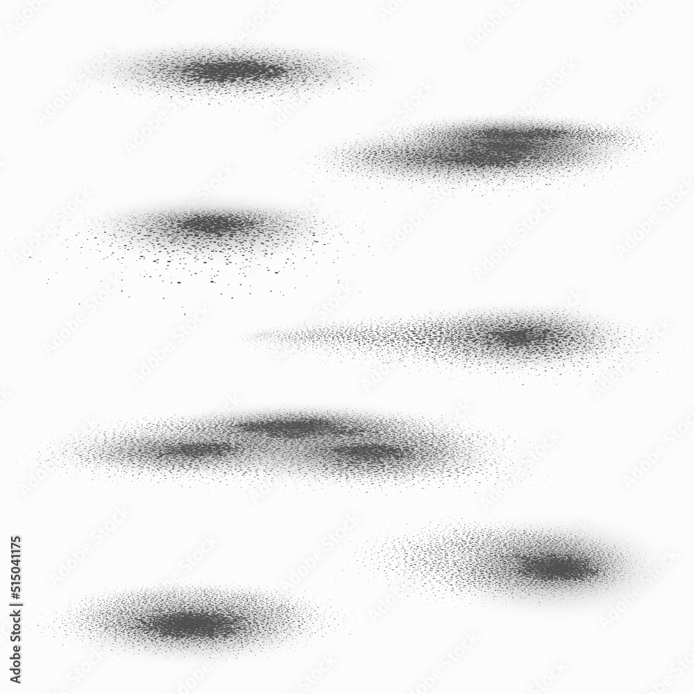 Stipple shadow effects, a vector set of grunge shadows with grain ...