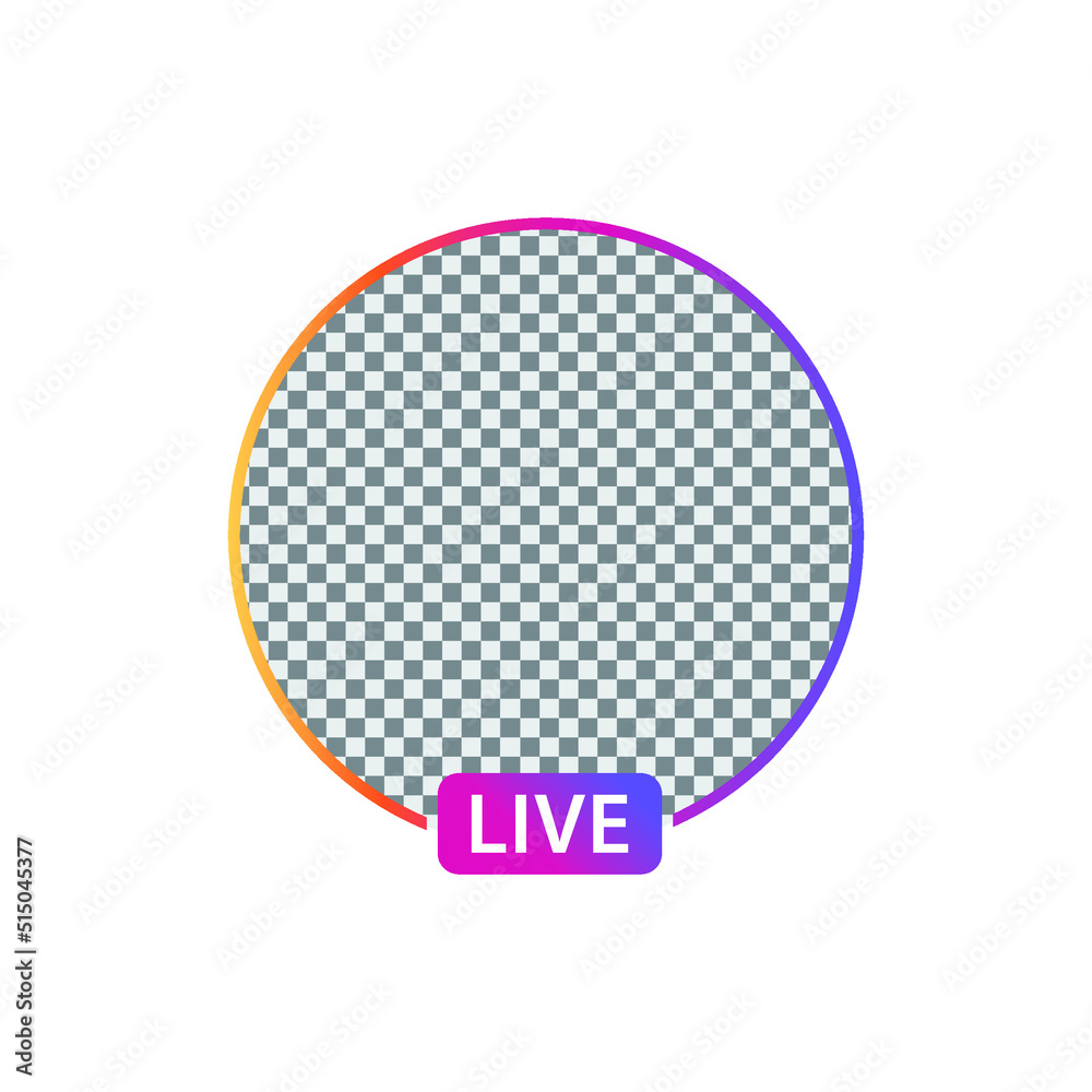 Instagram story, live stream, new story badge vector set. Isolated ...