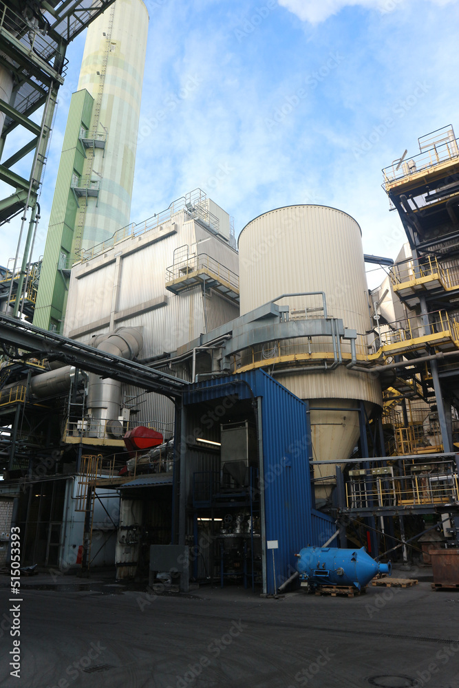 Flue gas treatment equipment in waste incineration plant. Off gas ...
