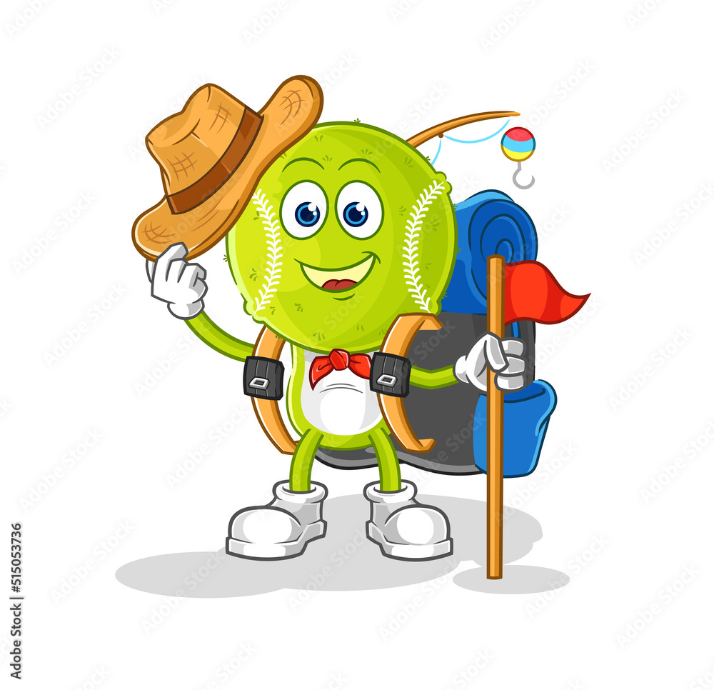 tennis ball scout vector. cartoon character Stock Vector | Adobe Stock