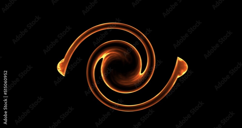 yellow orange figure made of animated lines and dots, geometric element ...