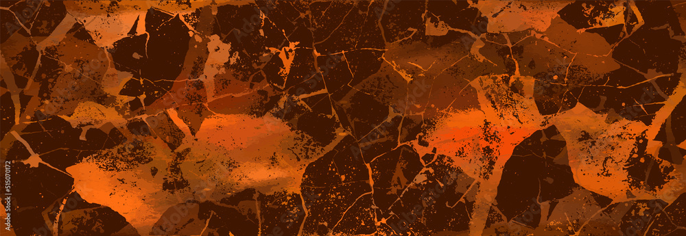 The cracks texture Orange color. Vector background. Stock Vector ...