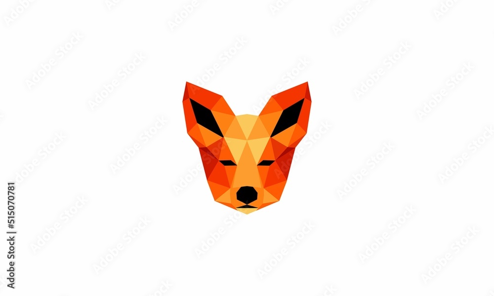 polygon fox Stock Vector | Adobe Stock
