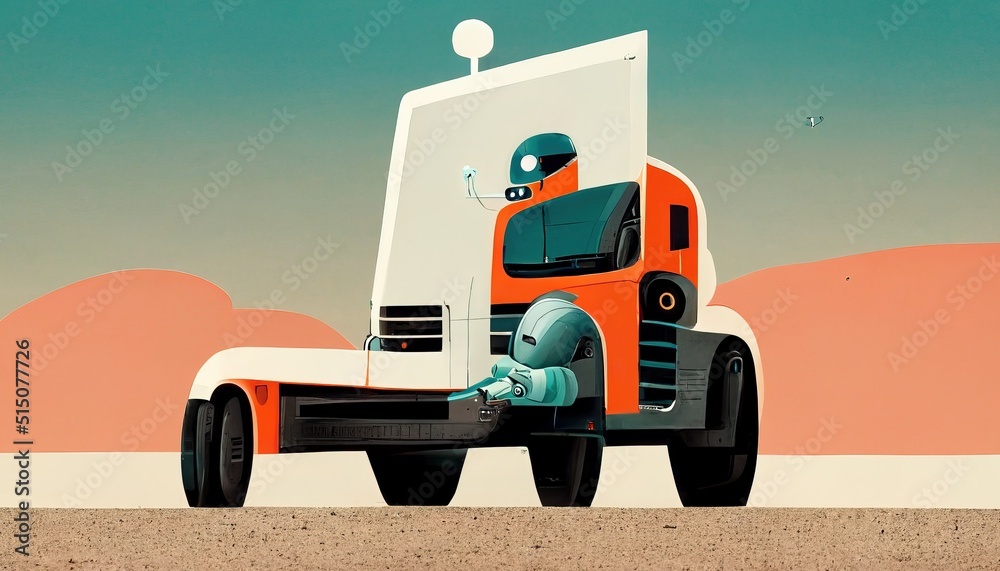 Autonomous truck driver or self driving trucks AI job automation impact ...
