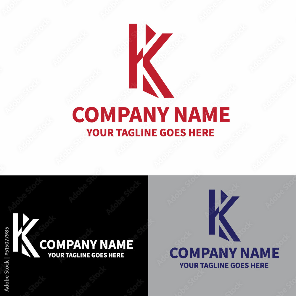 business company logo, k letter logo design. Stock Vector | Adobe Stock