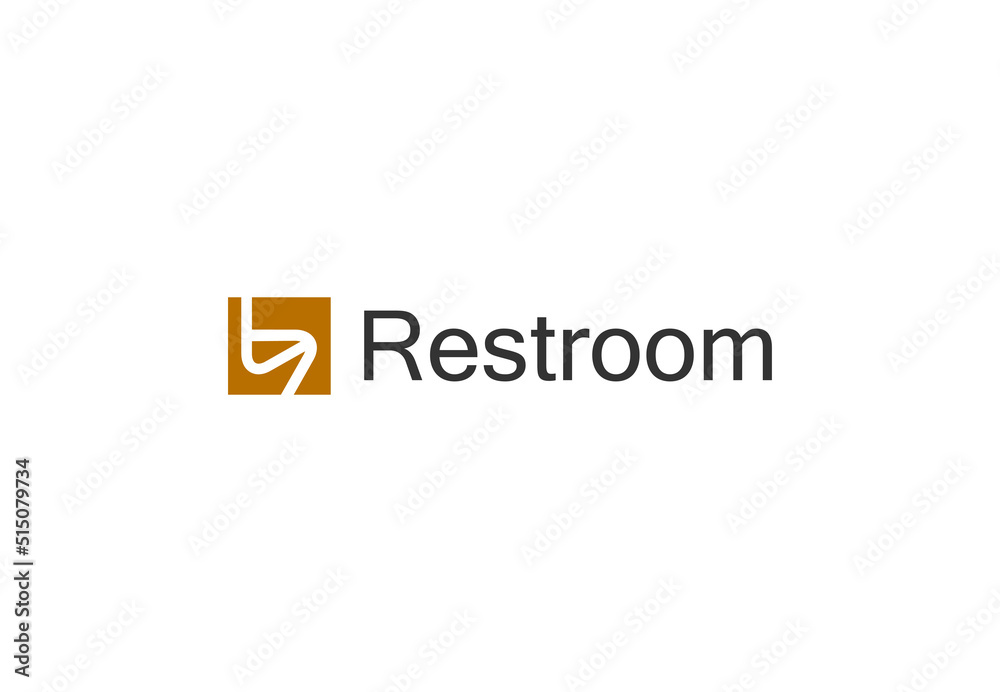 Abstract restroom logo design. Minimalist symbol design concept. Vector ...
