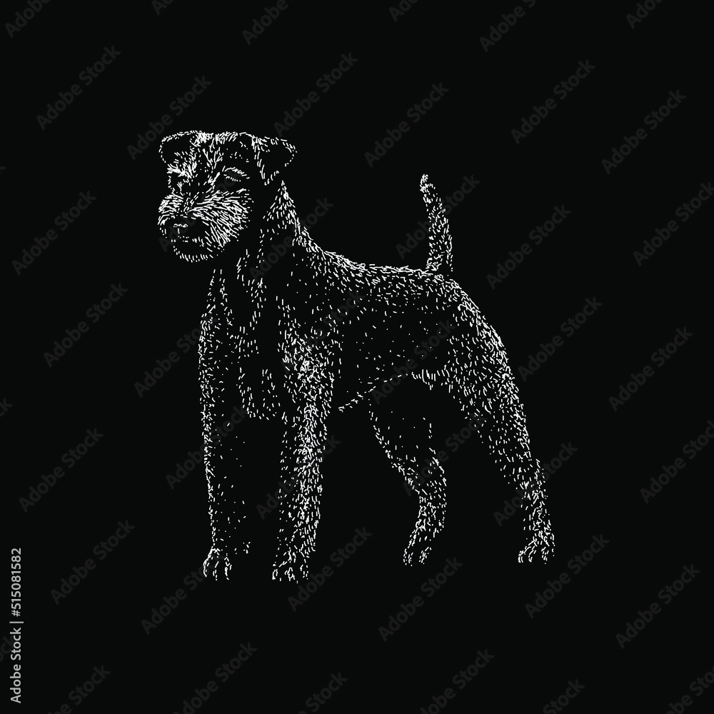 Parson Russell Terrier dog hand drawing vector illustration isolated on ...