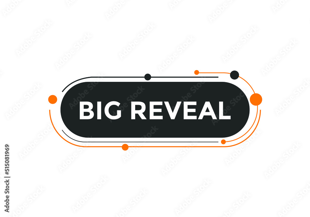 big reveal Colorful web banner. big reveal text symbol. Stock Vector ...