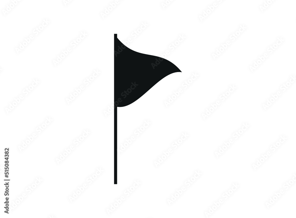 Flag vector icon. Flat shape symbol sign. Application and web interface ...