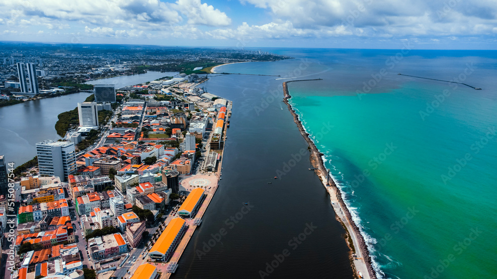 Recife Antigo Pernambuco Marco Zero Centro Histórico Porto Mar Rio Água ...