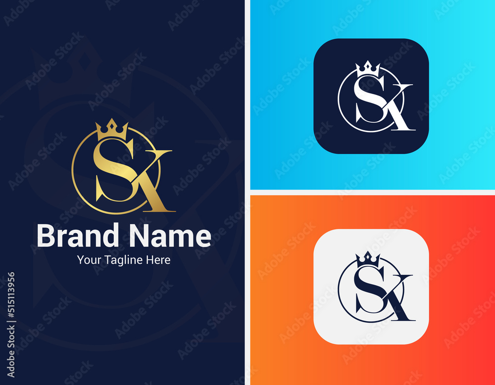 SK logo, modern minimalist luxury letters initials elegant clothing ...