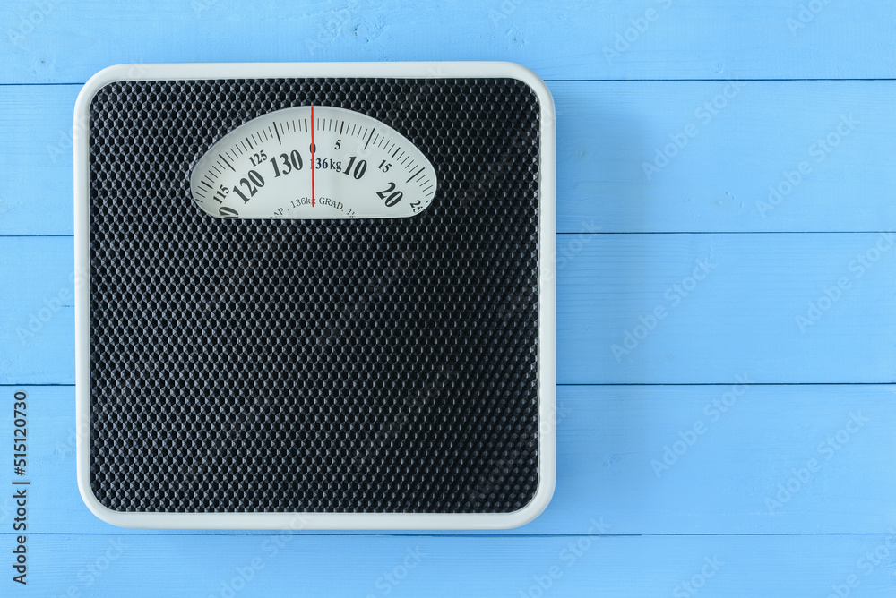 Mechanical weight scale, body mass control concept : Bathroom scale on ...