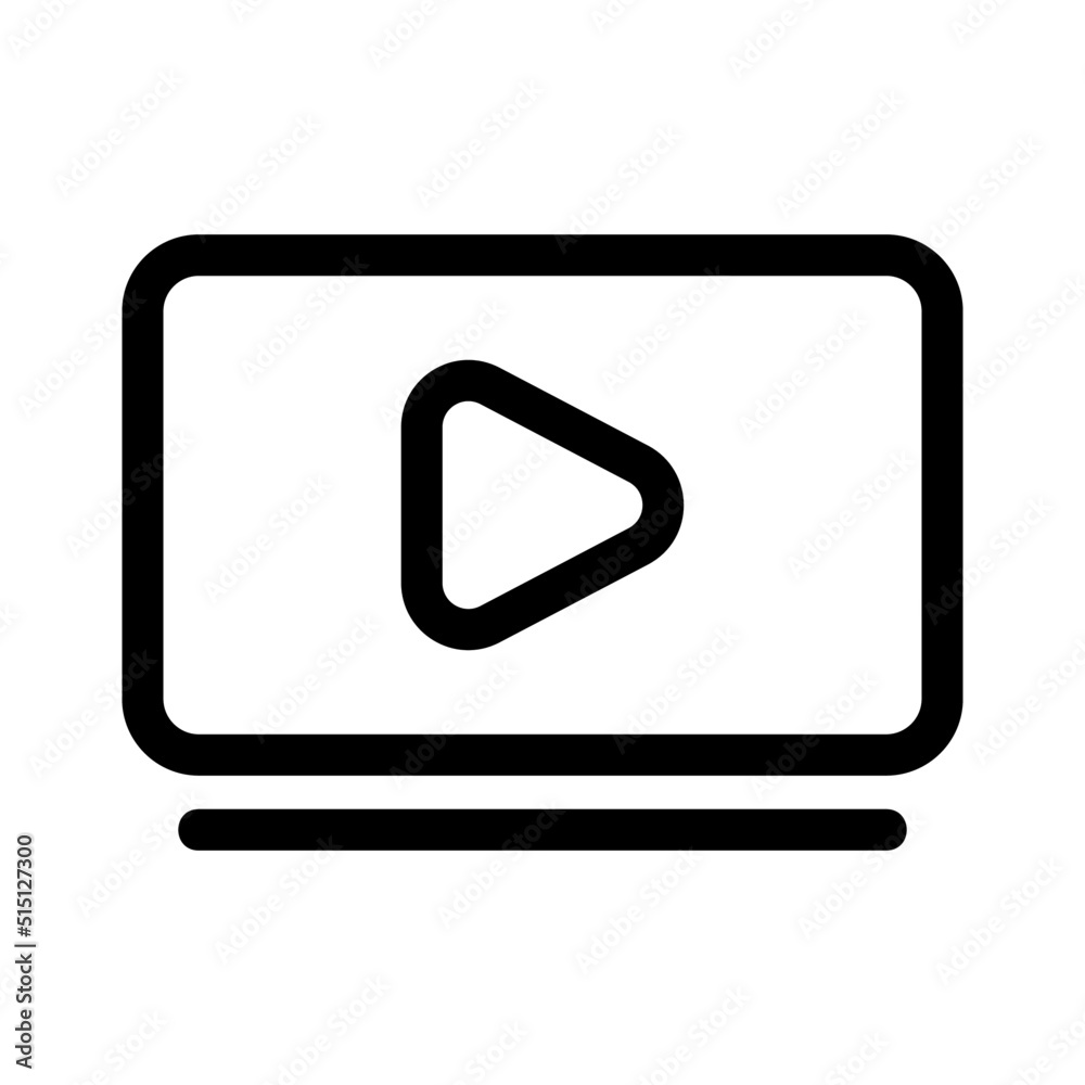 youtube app icon or logo isolated sign symbol vector illustration ...