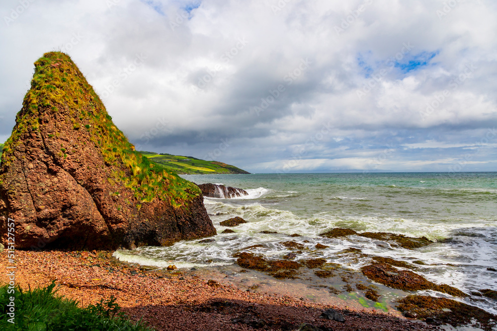 Cushendun Cave in Northern Ireland, county of Antrim, which was used as ...