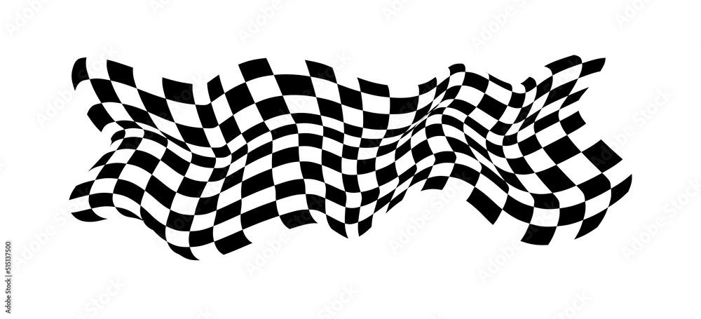 Checkered flag. Signaling on the race track. fabric texture with cubes ...