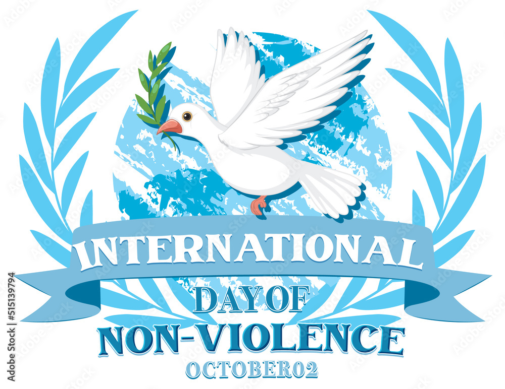 International Day of Non-Violence Poster Design Stock Vector | Adobe Stock